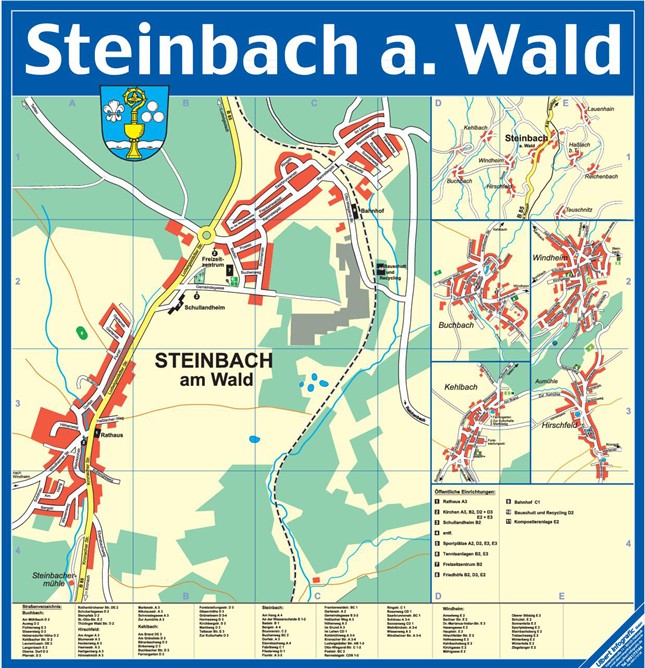 Karte steinbach am wald, Steinbach am Wald